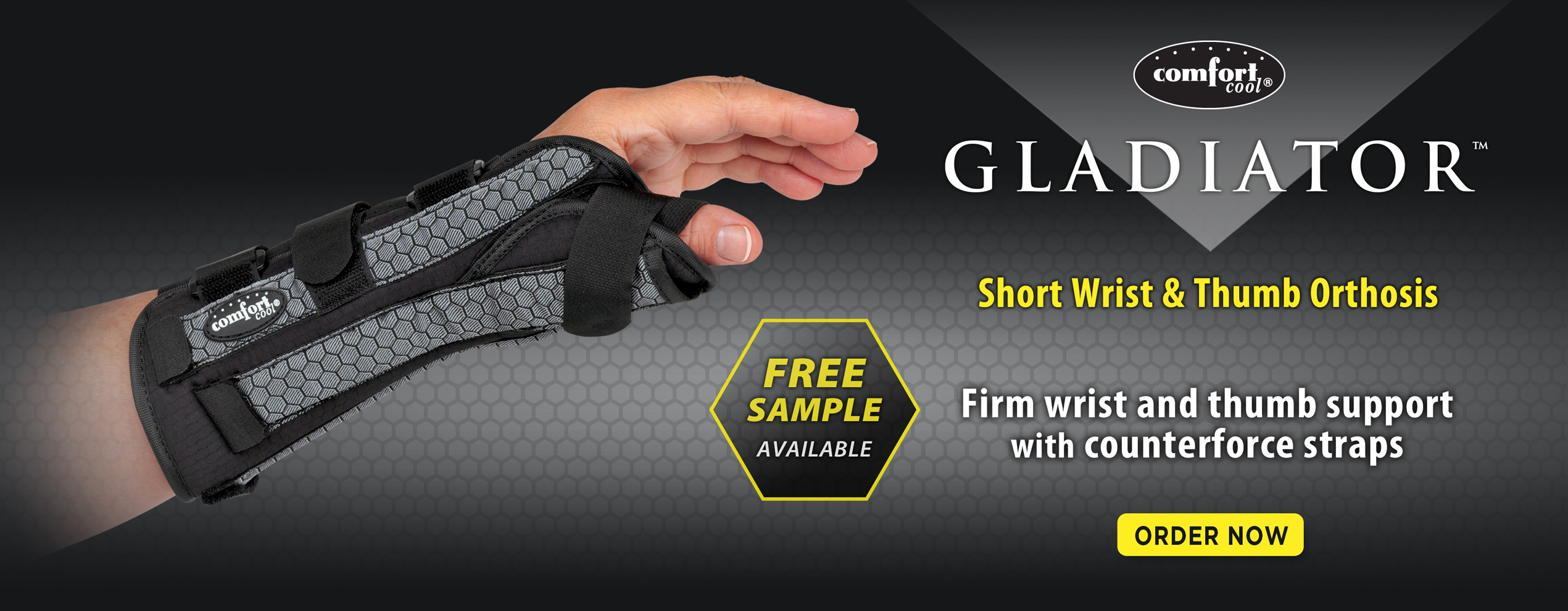 Comfort Cool Gladiator Short Wrist & Thumb Orthosis | North Coast Medical